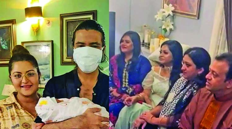 Riaz, Nipun and Symon bless Pori Moni and Razz's newborn baby | The ...