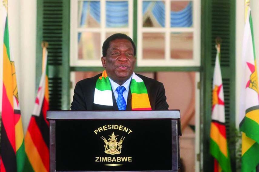 Zim re-elected president fends off election fraud claims | The Asian ...