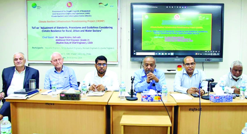 Training on climate resilience held in LGED headquarters | The Asian ...